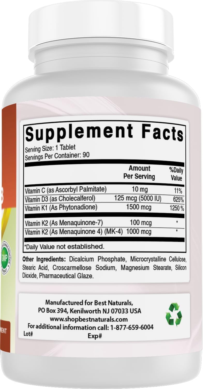 easy-to-swallow vitamin K tablets