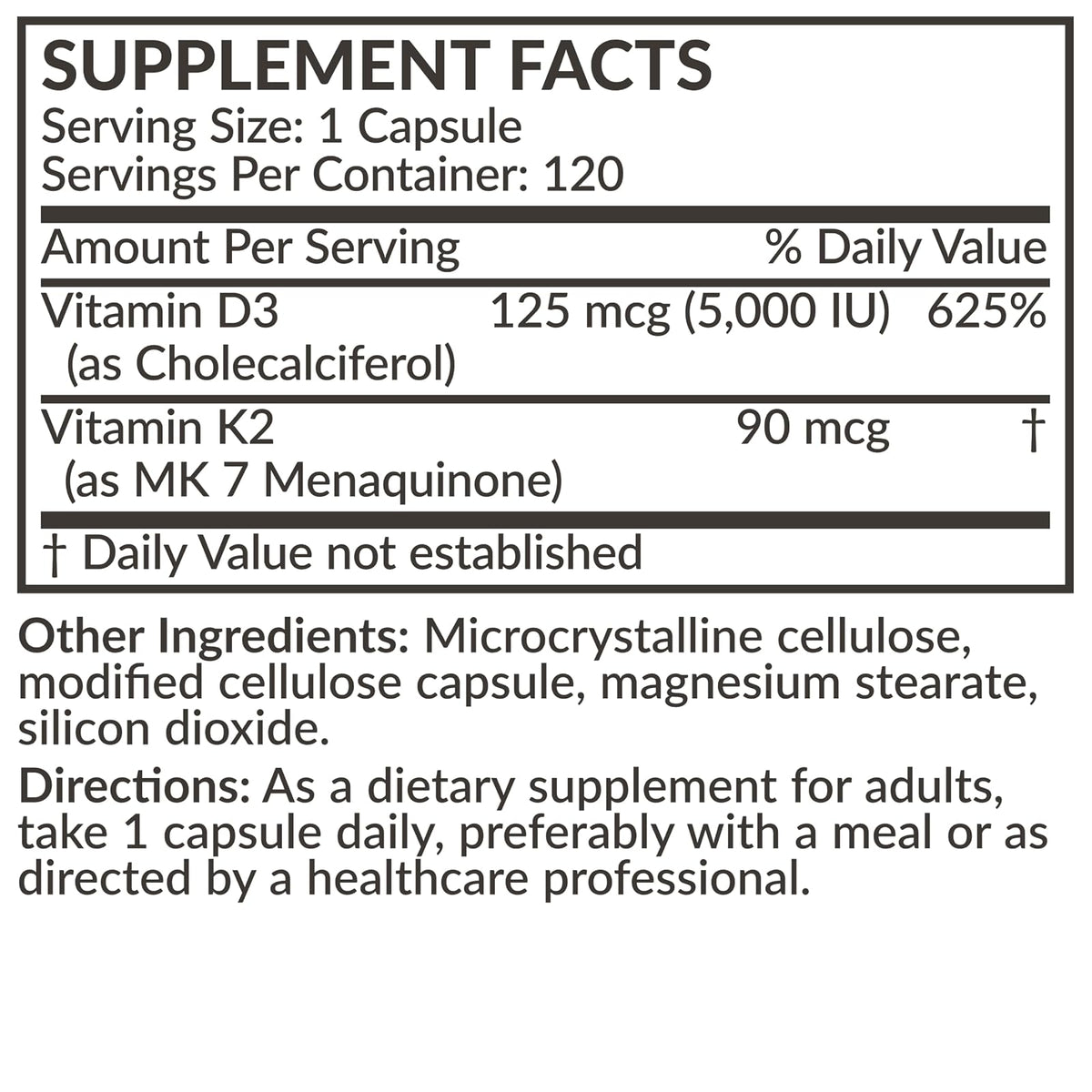 easy-to-swallow vitamin K2 MK-7 capsules