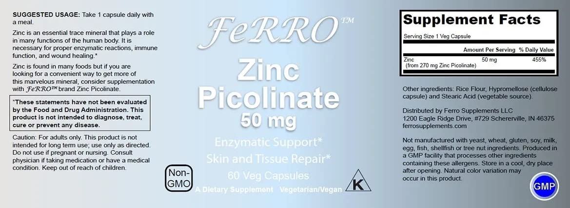 easy-to-swallow zinc capsules Canada