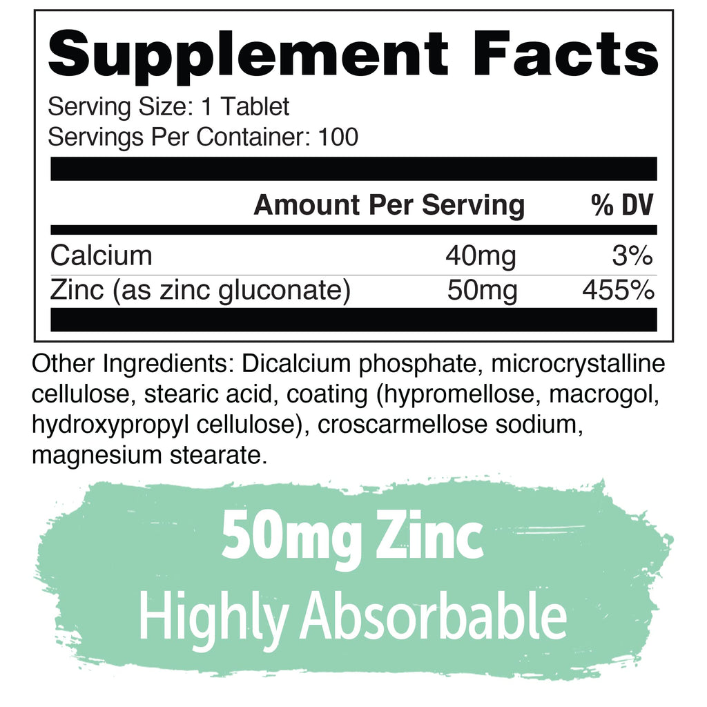 easy-to-swallow zinc tablets Canada