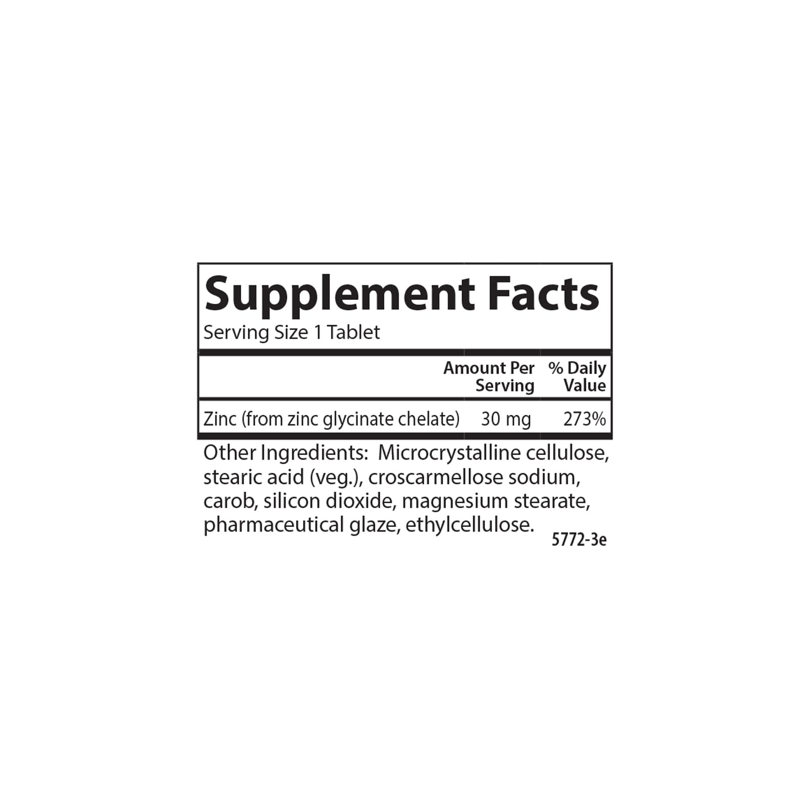 easy to swallow zinc tablets