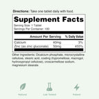 easy-to-swallow zinc tablets