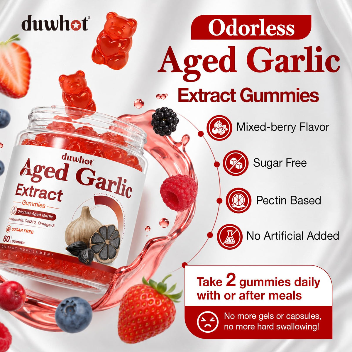 easy to take aged garlic gummies