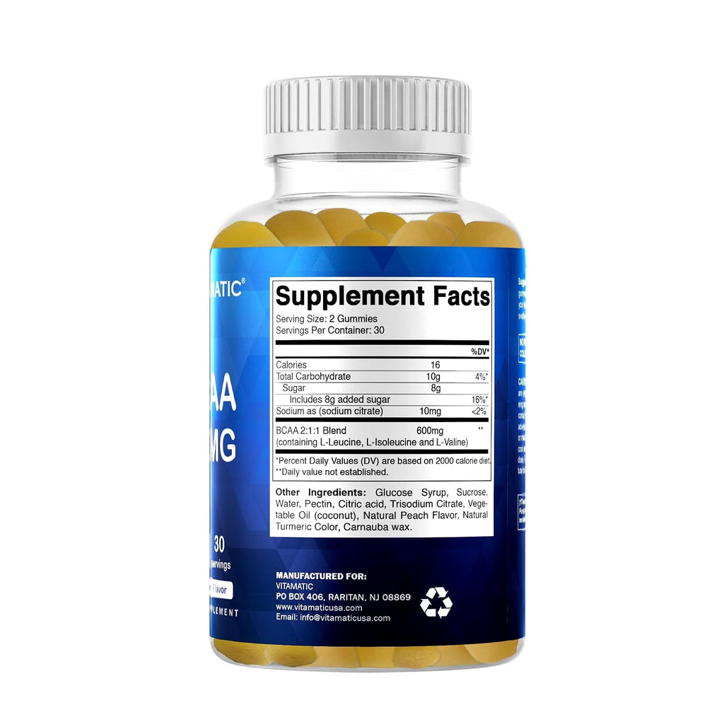 Easy-to-take BCAA gummy vitamins