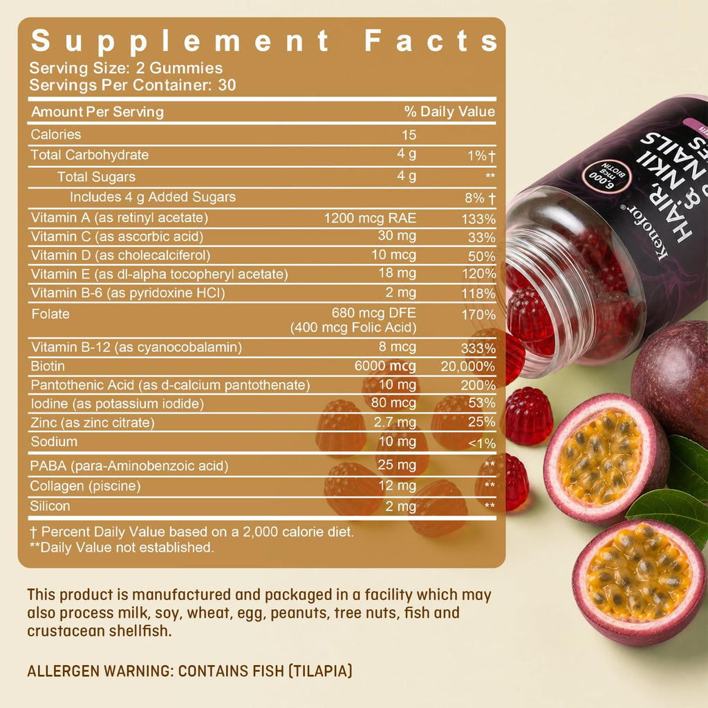 Easy-to-take biotin gummies for wellness