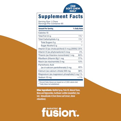 Easy-to-take calcium chews for bariatric patients