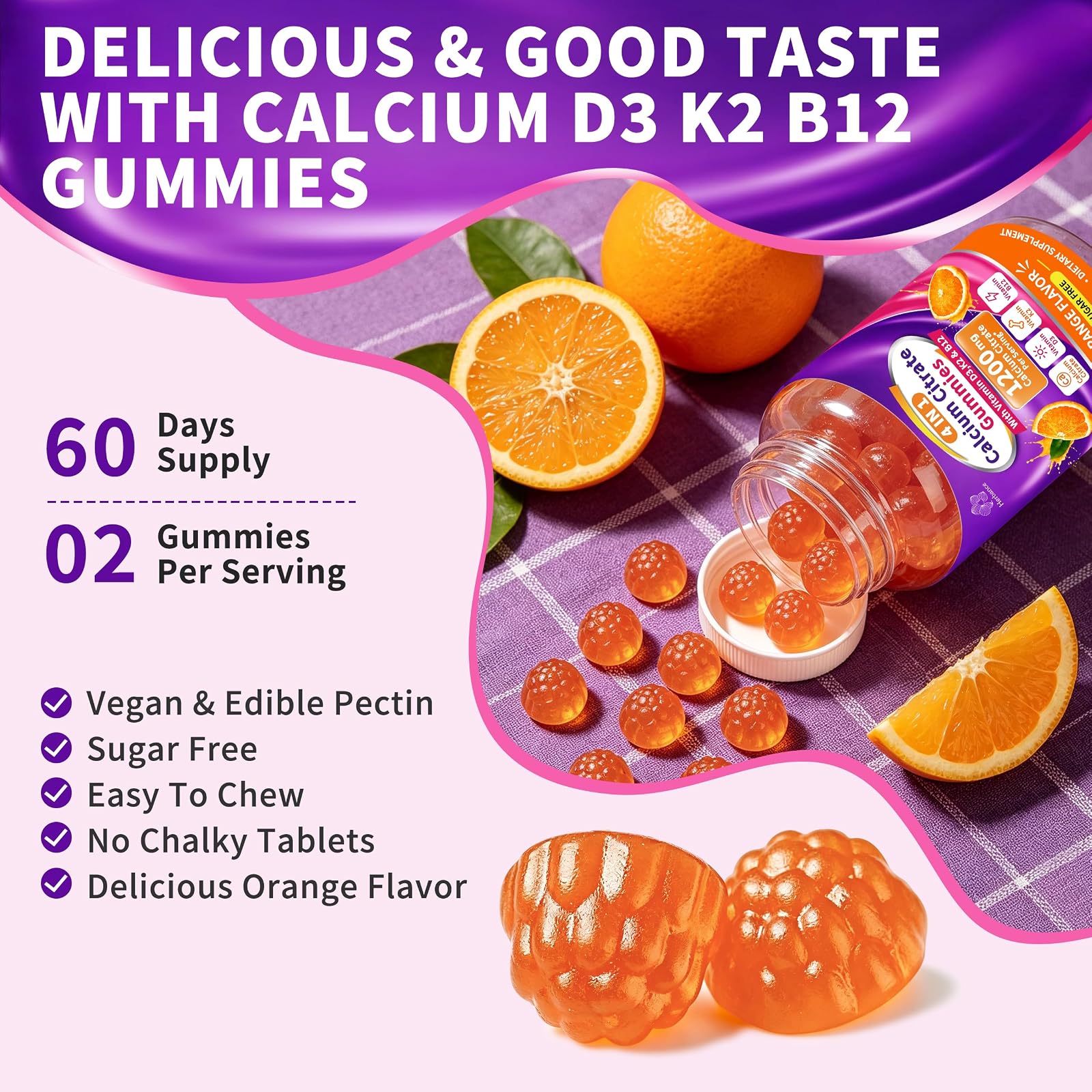 Easy-to-take calcium gummies for all ages