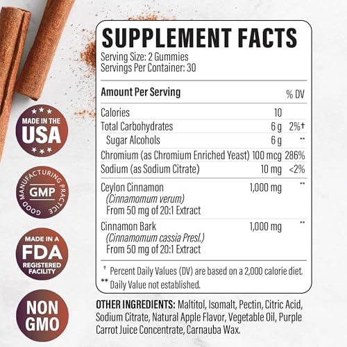 easy-to-take Ceylon cinnamon gummies