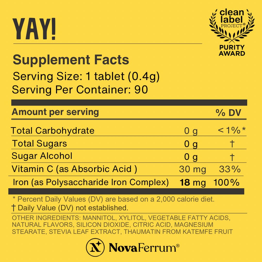 easy to take chewable iron tablets