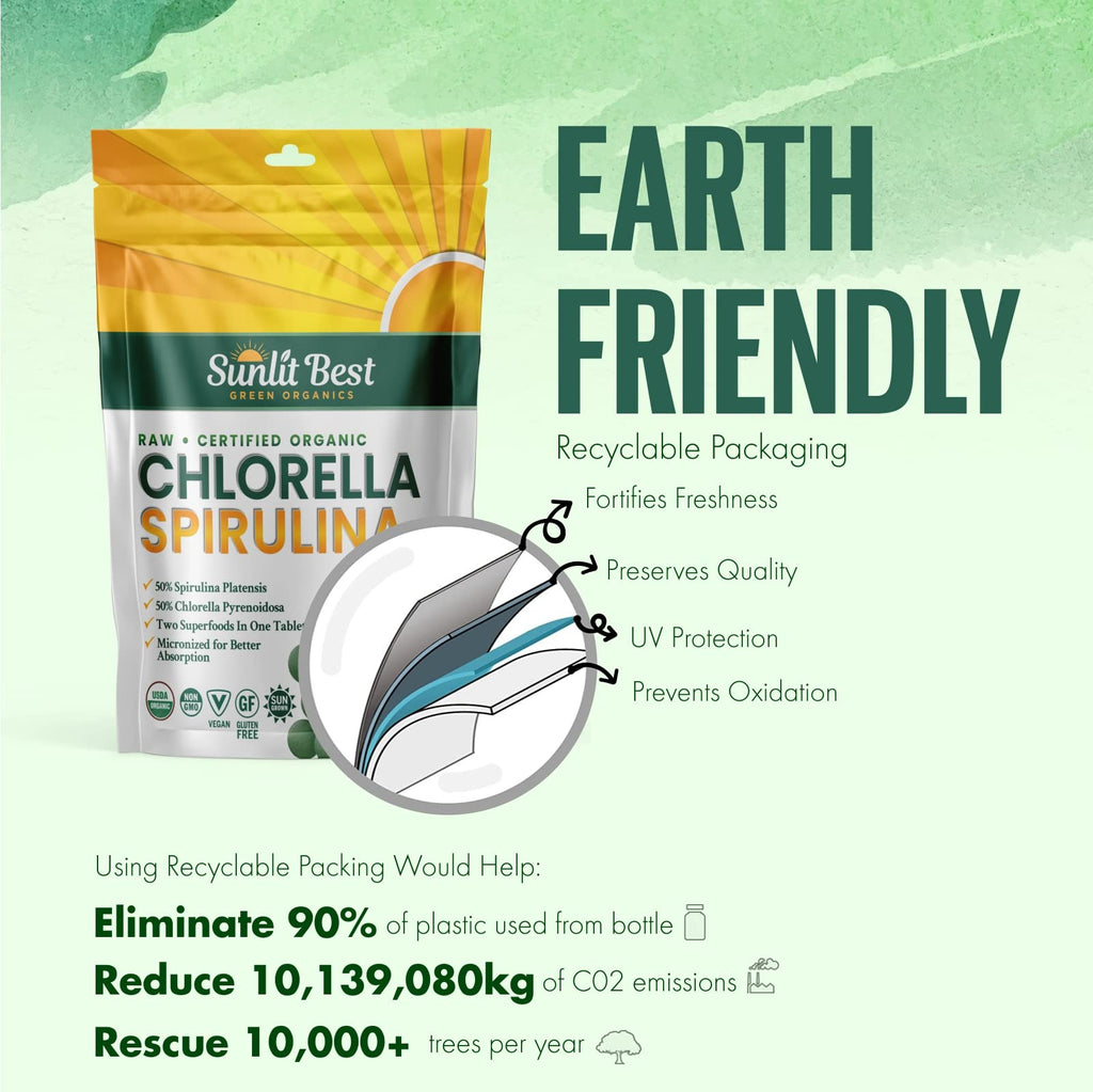 easy-to-take chlorella tablet format