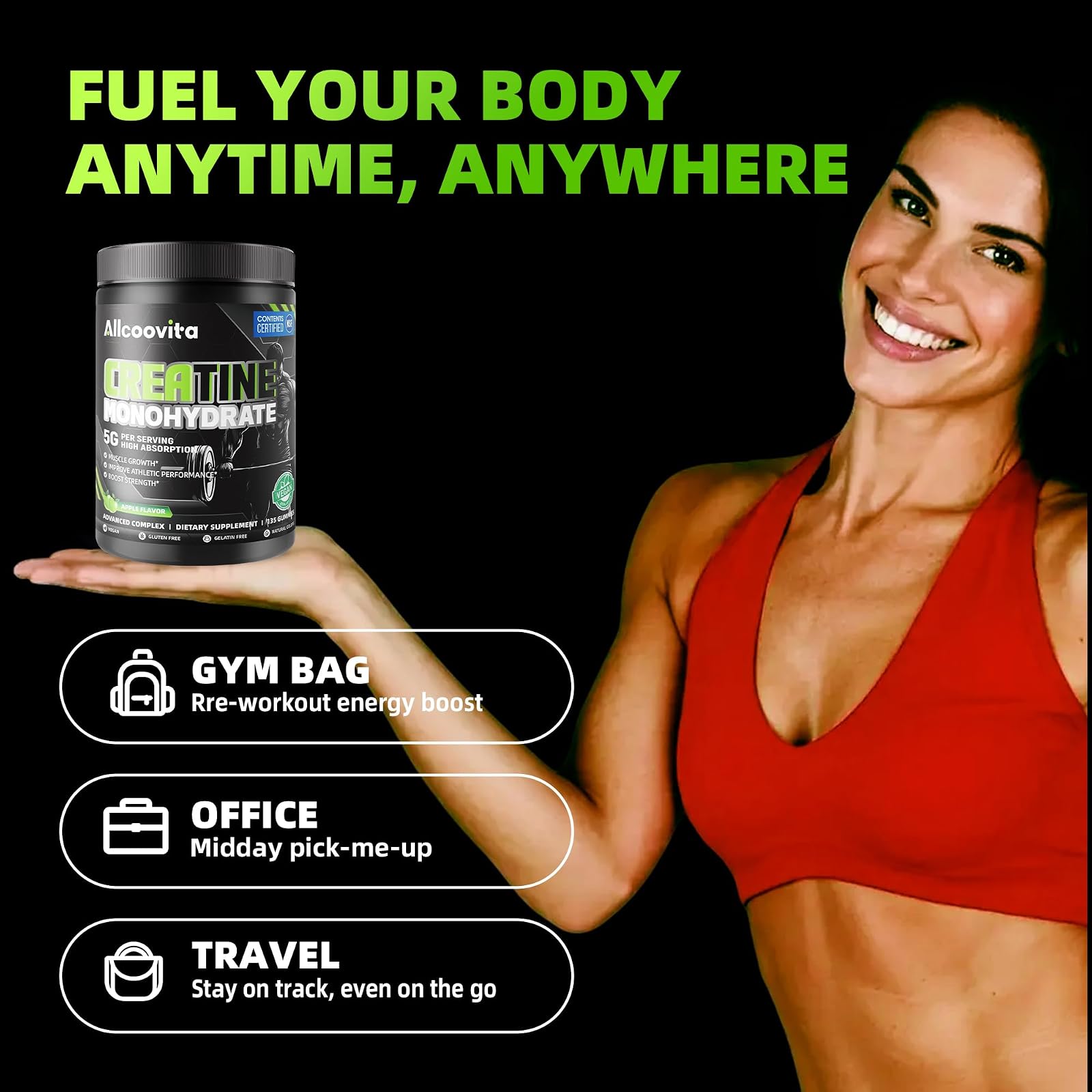 Easy-to-take creatine gummies for fitness