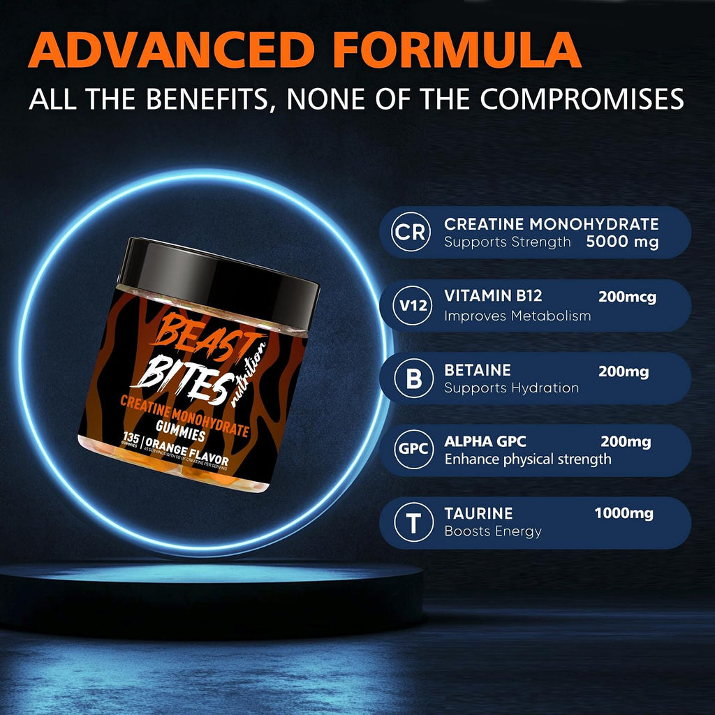 Easy-to-take creatine gummies for performance