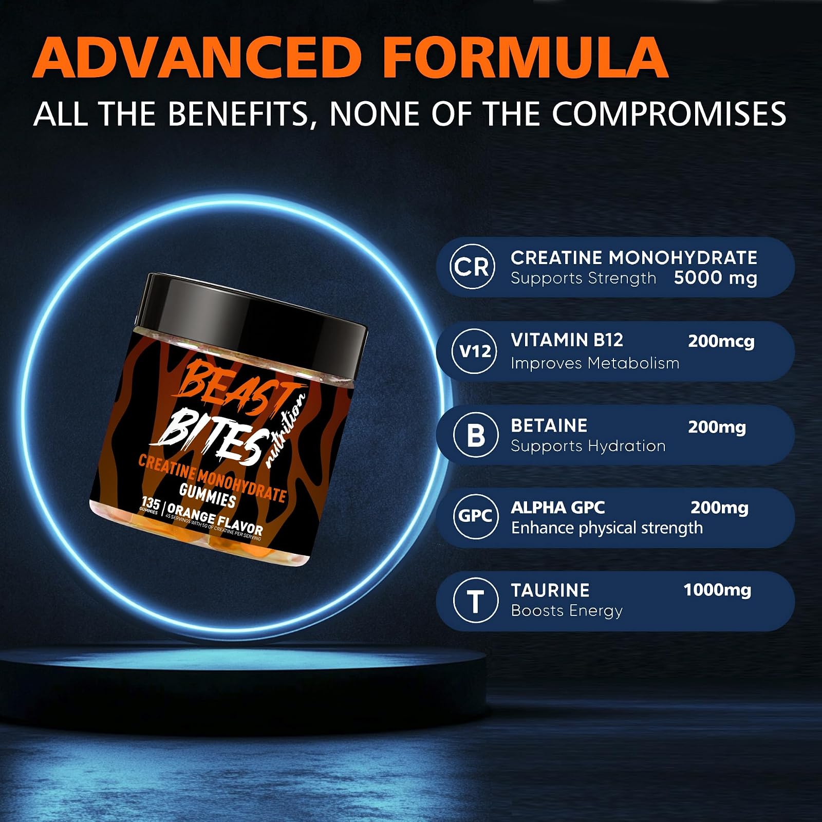Easy-to-take creatine gummies for performance
