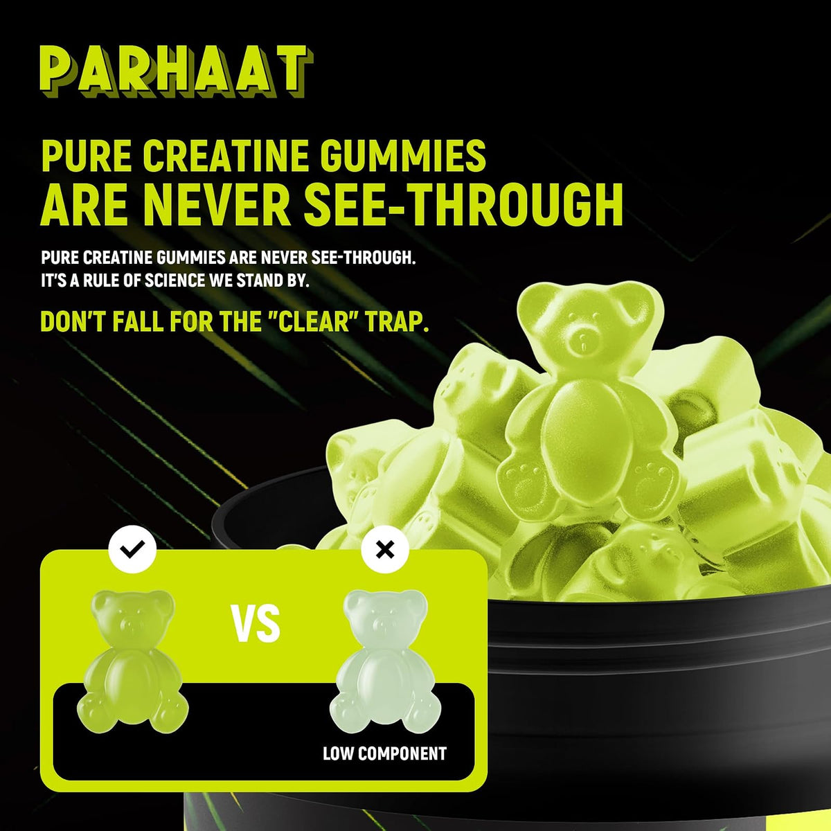 easy-to-take creatine gummy format