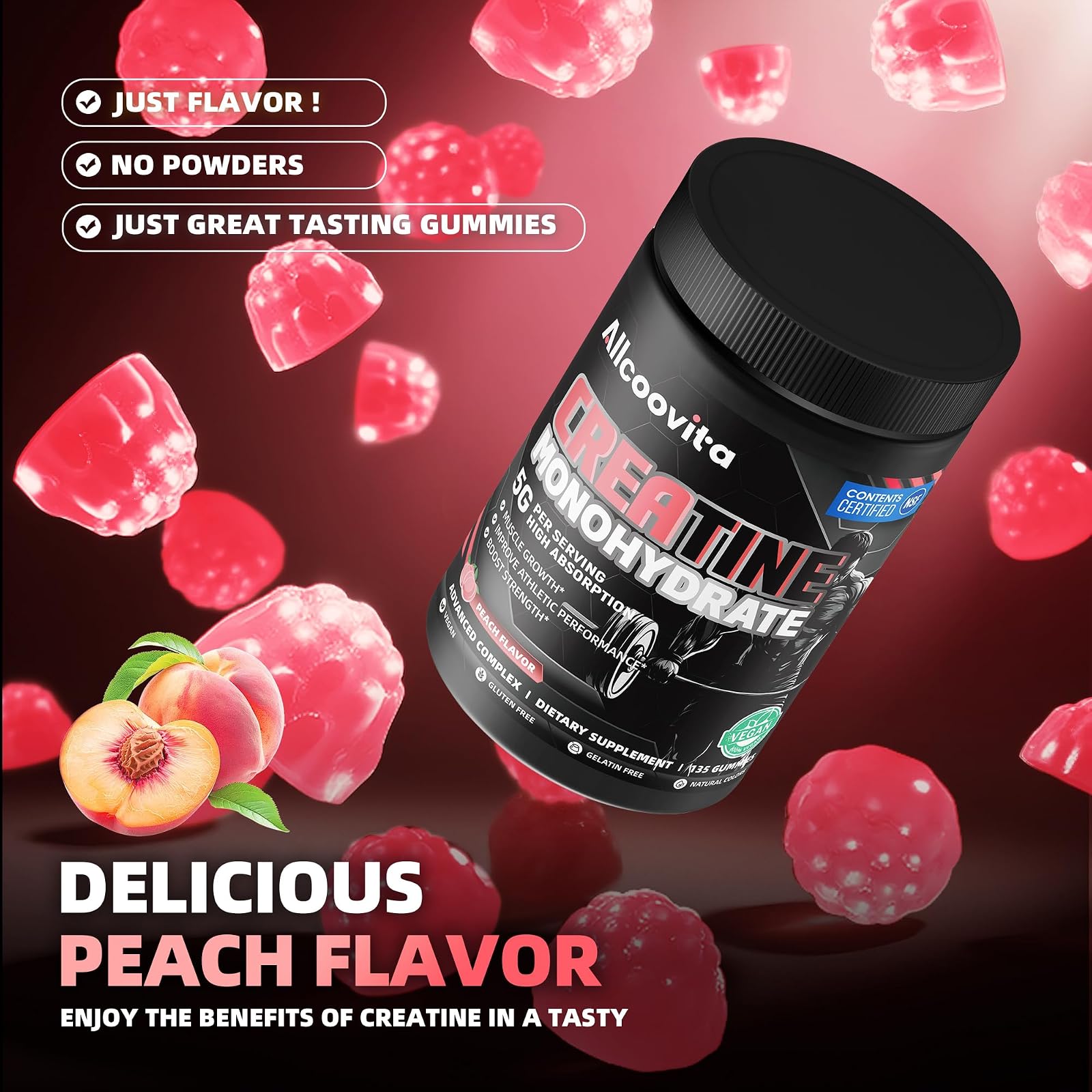 Easy to take creatine monohydrate gummies
