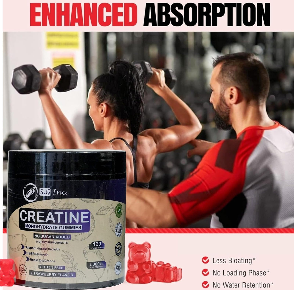 Easy-to-take creatine monohydrate gummies