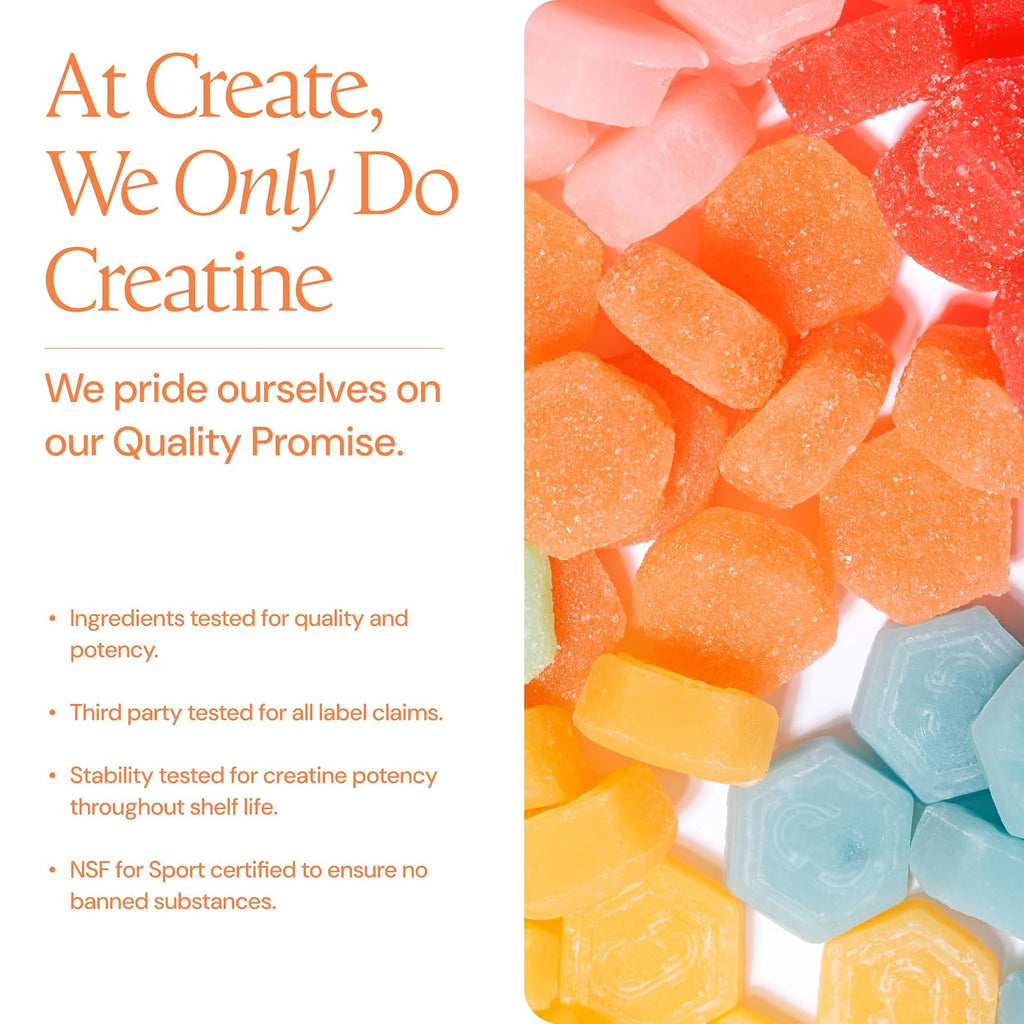 Easy-to-take creatine monohydrate gummies
