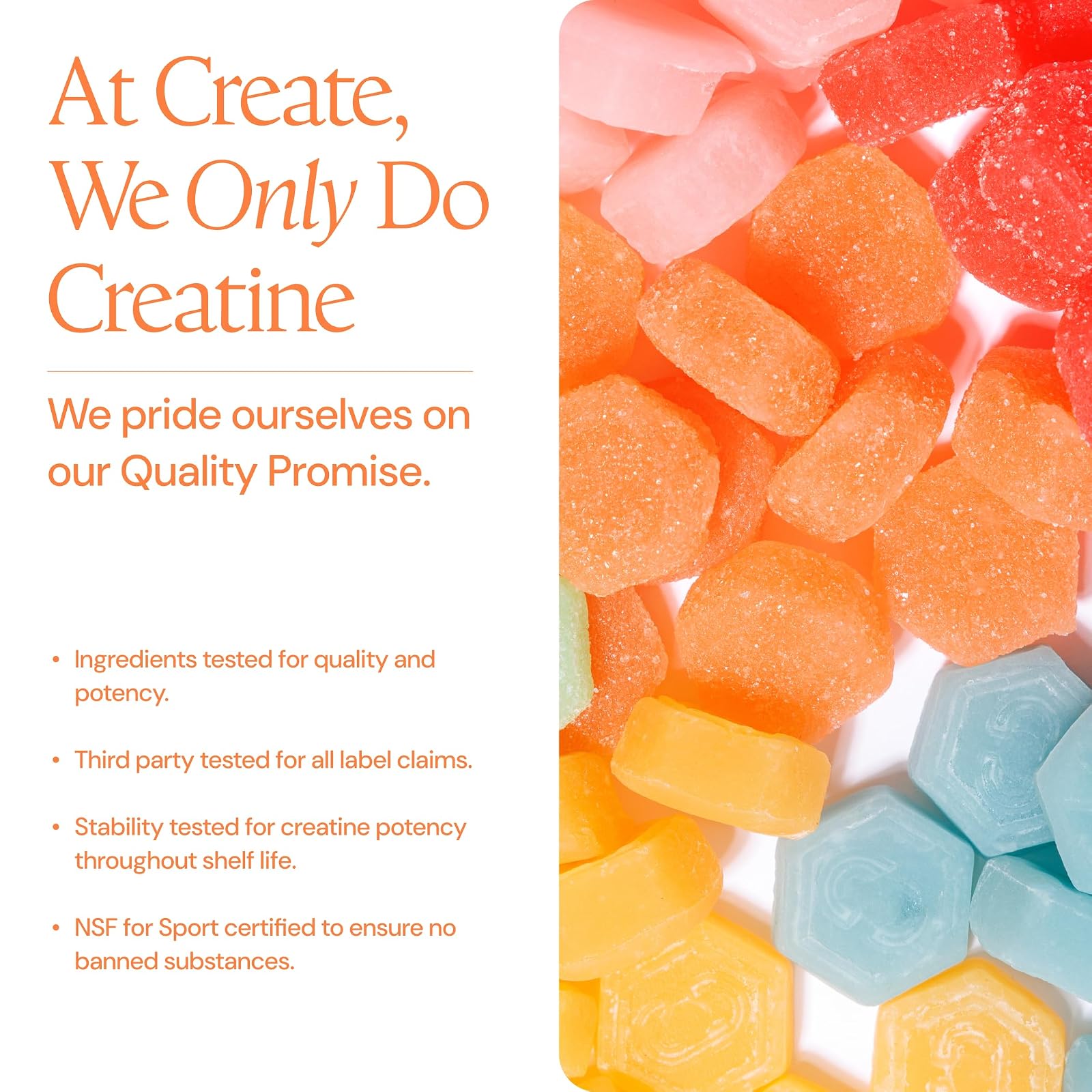 Easy-to-take creatine monohydrate gummies