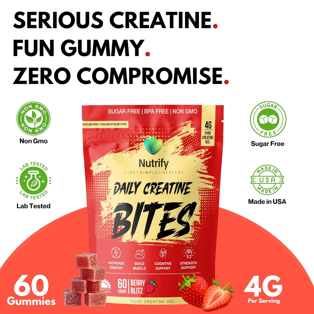 Easy-to-take creatine monohydrate gummies
