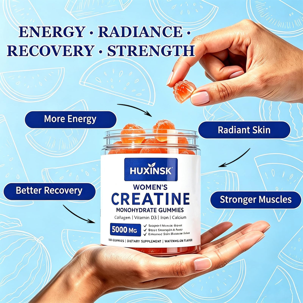 Easy-to-take creatine monohydrate supplement