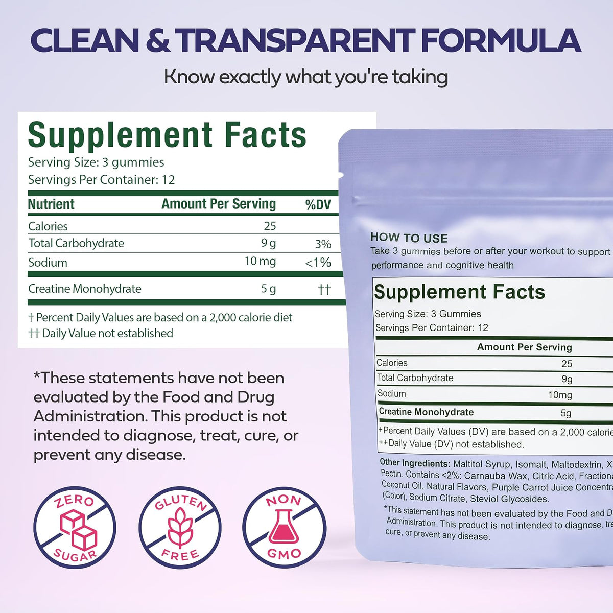 easy-to-take creatine supplement gummies