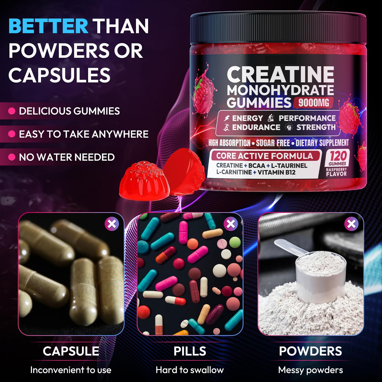 easy-to-take creatine supplement gummies
