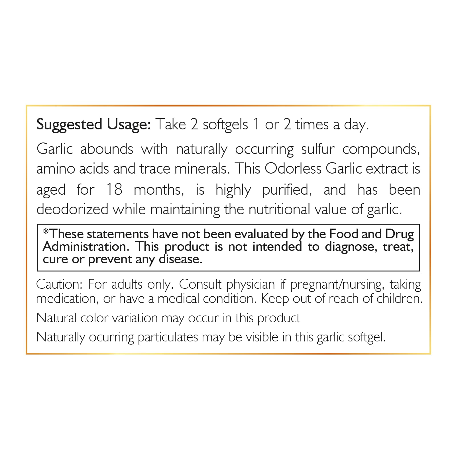 easy to take garlic oil pills
