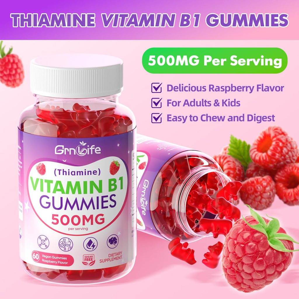 Easy-to-take GrnLife Vitamin B1 gummies
