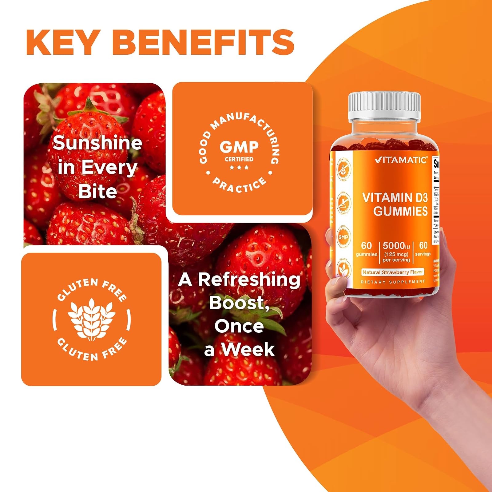 Easy-to-take gummy vitamin D3