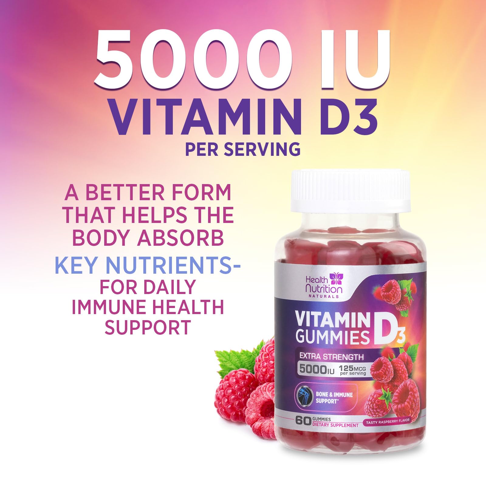 Easy-to-take gummy vitamin D3