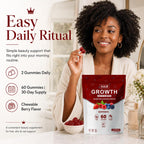 easy-to-take hair growth gummies
