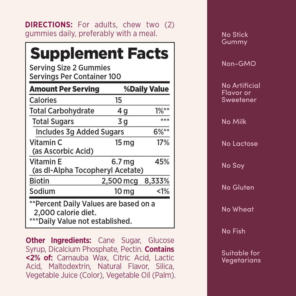 easy-to-take hair skin & nails vitamins