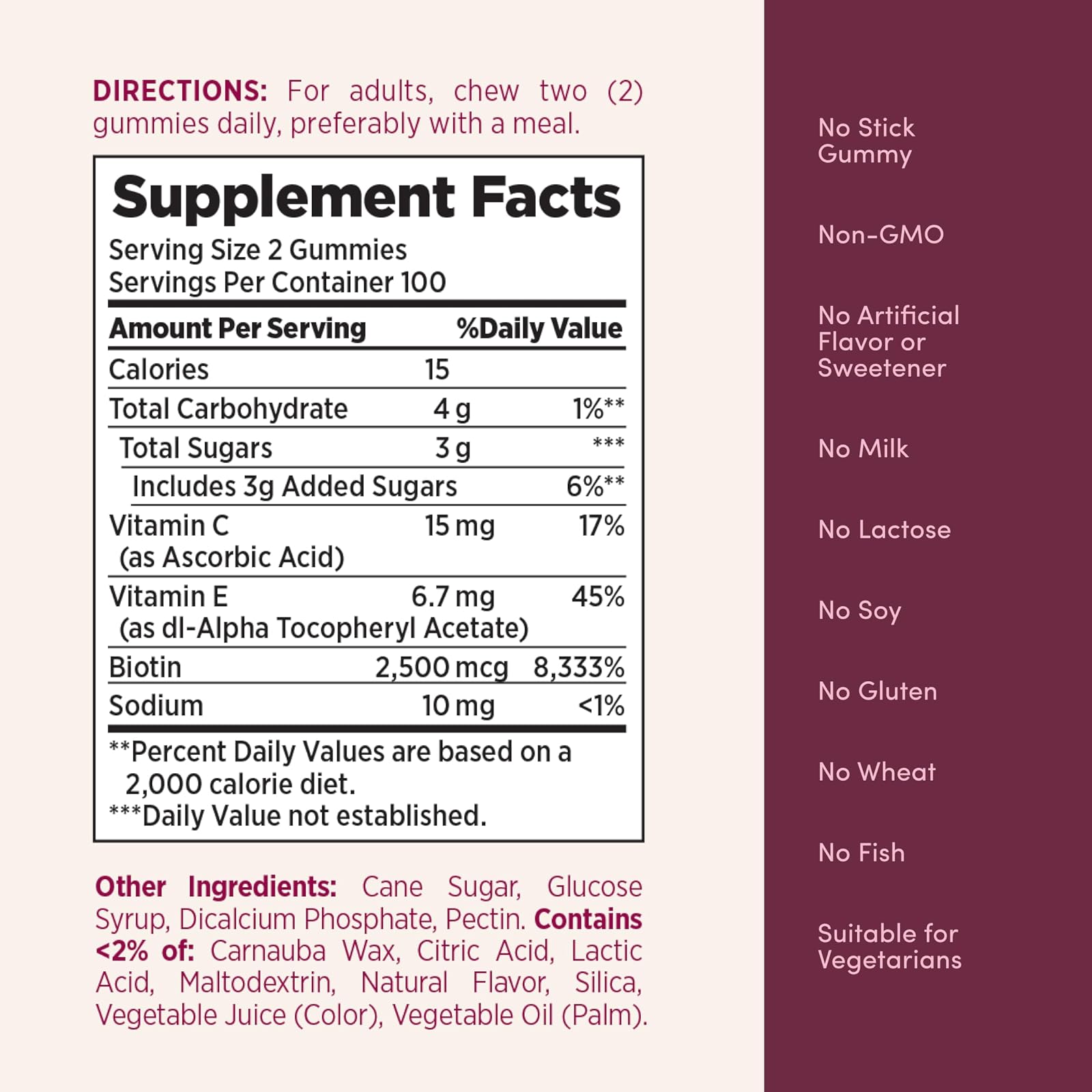 easy-to-take hair skin & nails vitamins