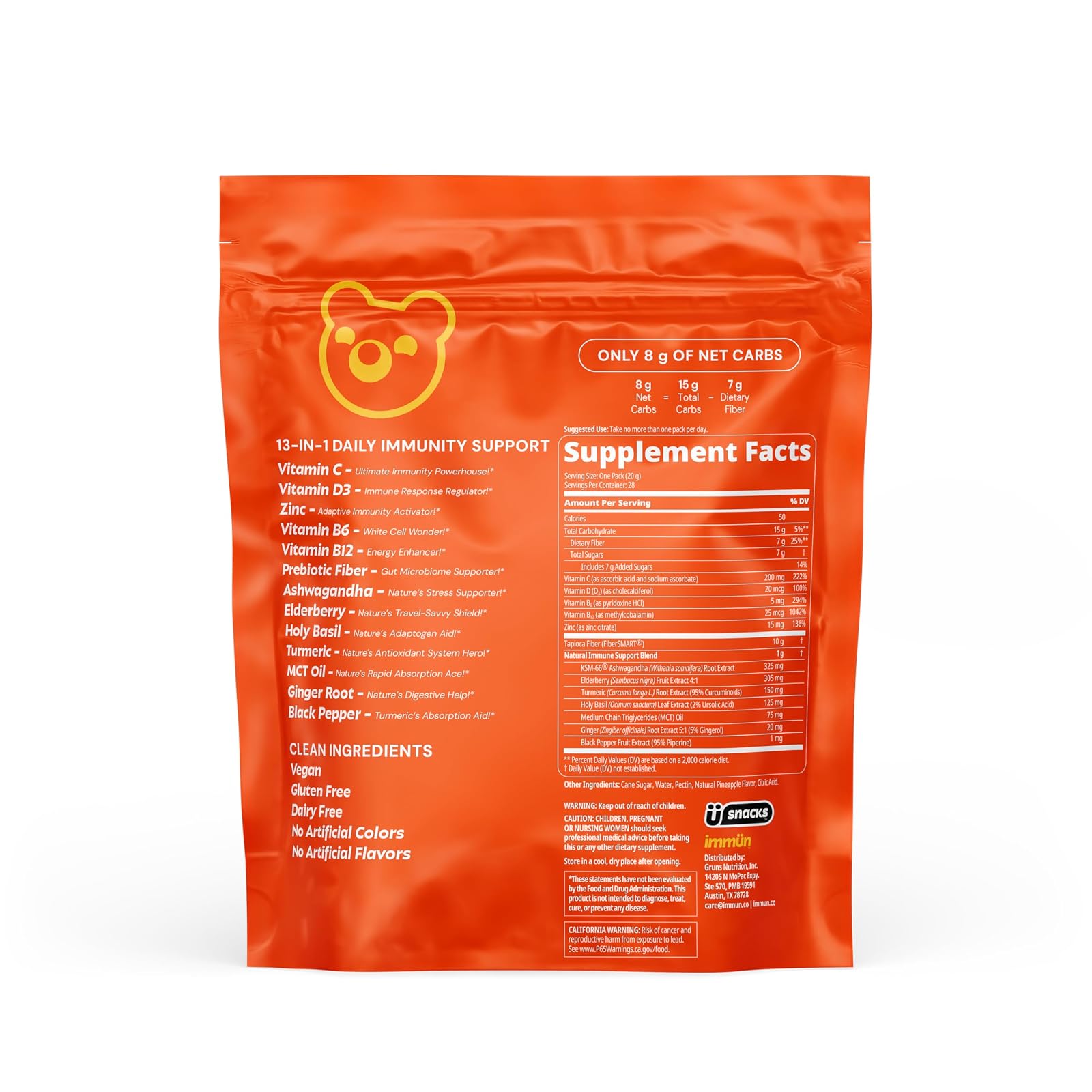 Easy to take immunity gummies