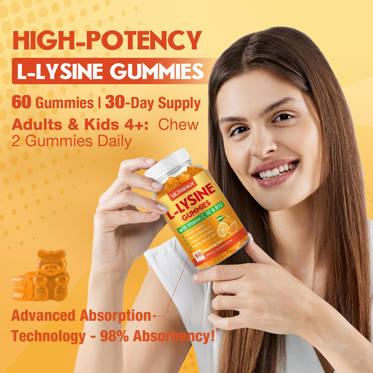easy to take l-lysine gummies