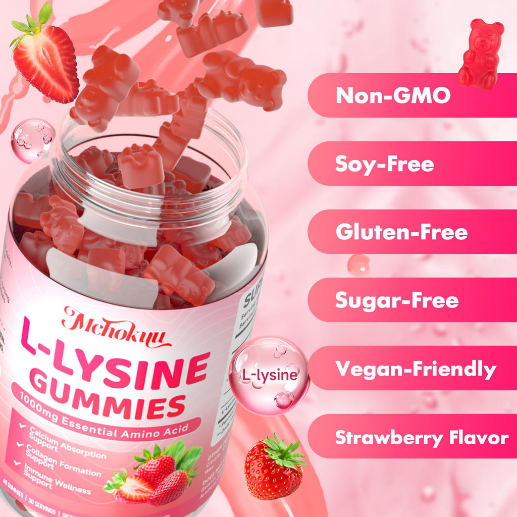 easy to take l-lysine gummy format