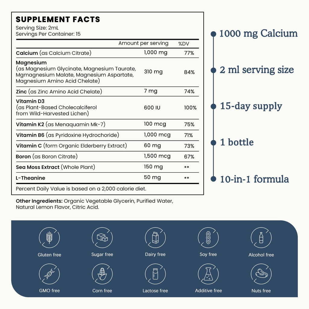 easy-to-take liquid calcium drops