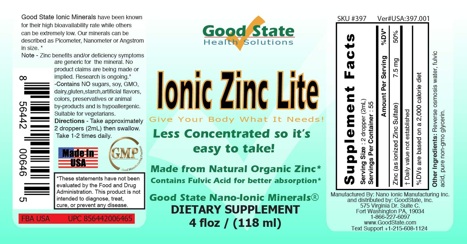 easy-to-take liquid zinc formula