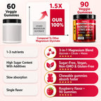 Easy-to-take magnesium glycinate gummies for energy