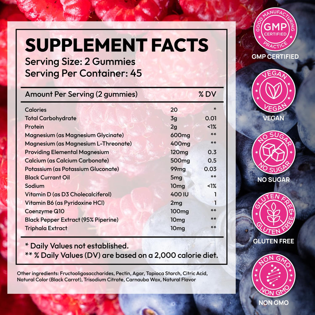 Easy-to-take magnesium gummies for adults