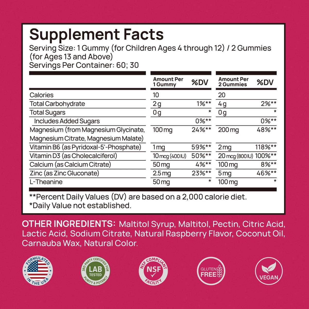 Easy-to-take magnesium gummies for adults
