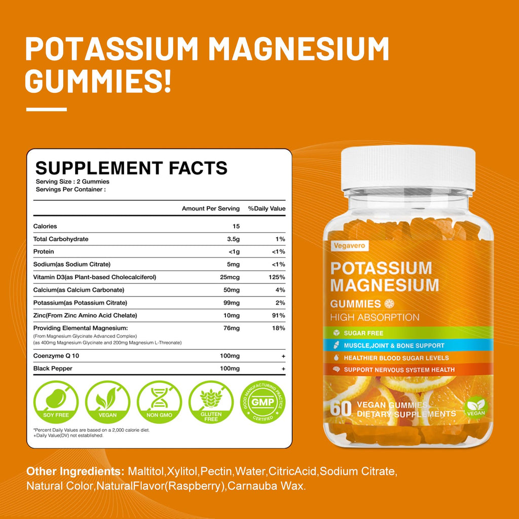 Easy-to-take magnesium gummies for energy