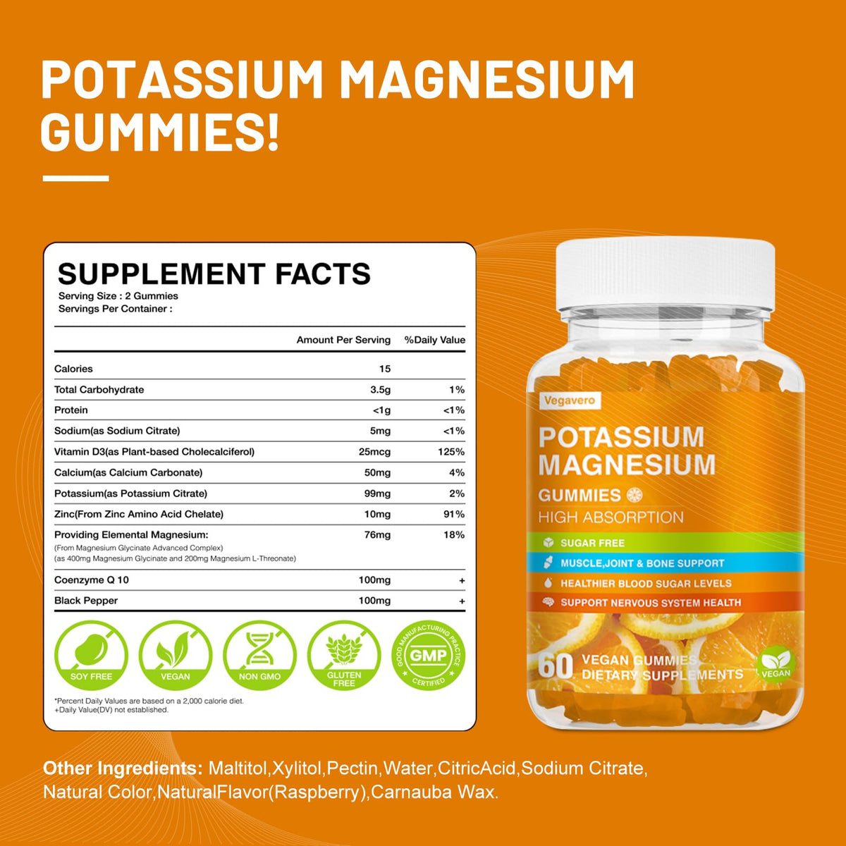 Easy-to-take magnesium gummies for energy