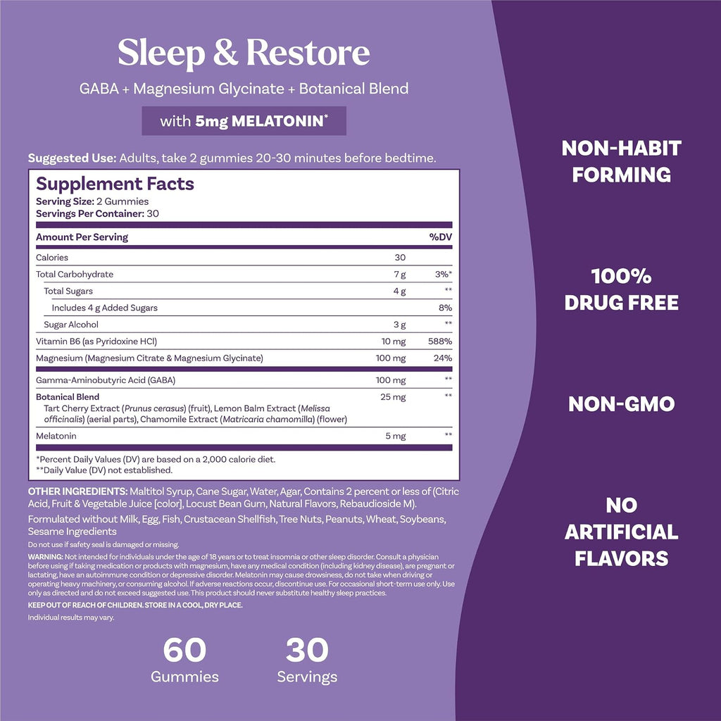 Easy-to-take magnesium sleep gummies