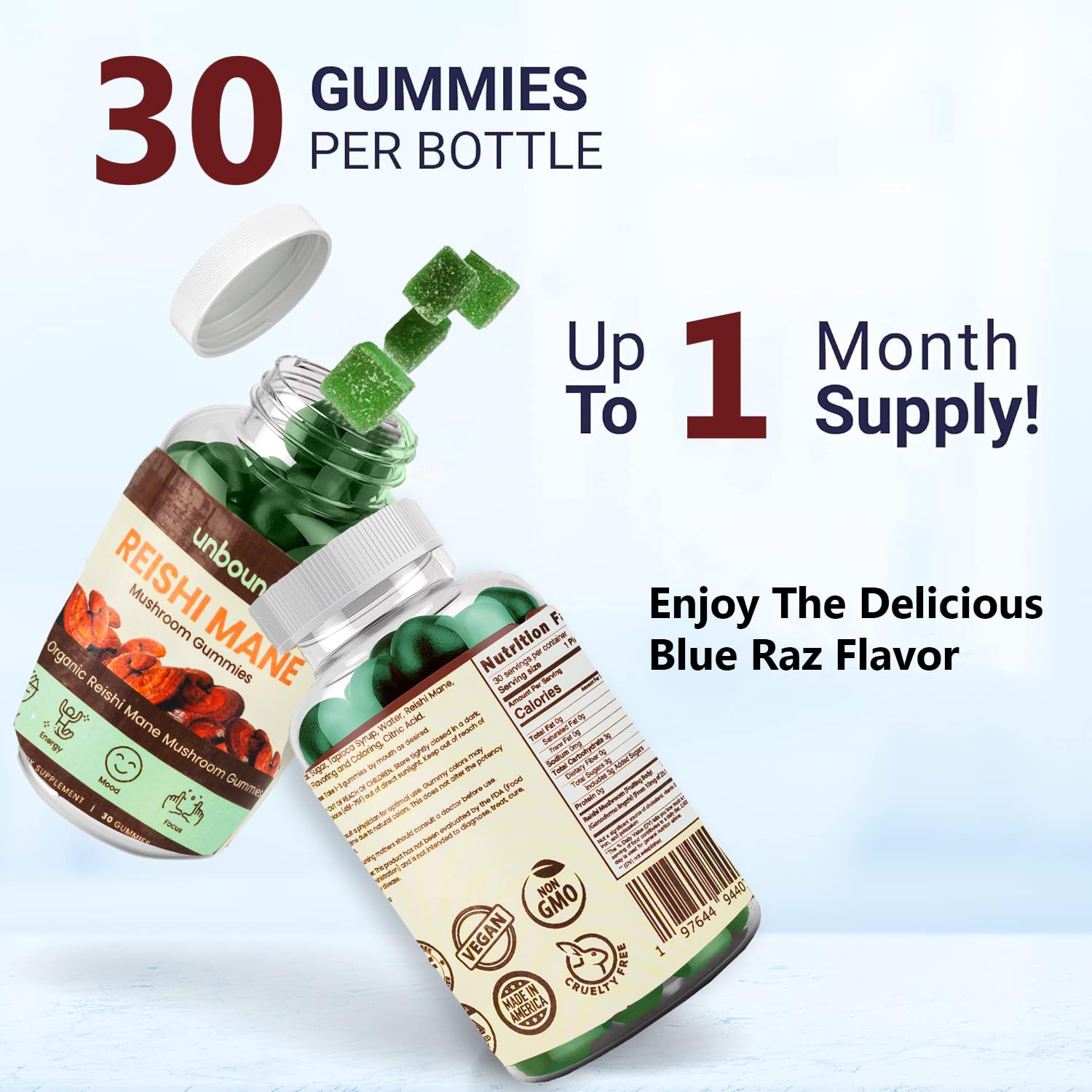 Easy-to-take mushroom gummies for vitality