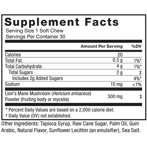 easy-to-take mushroom supplement chews