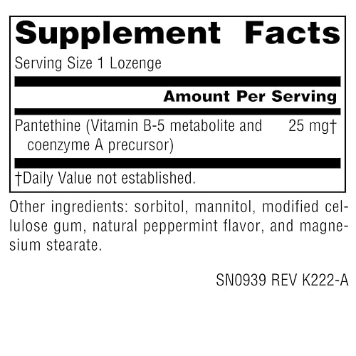 easy-to-take Pantethine B-5 lozenges