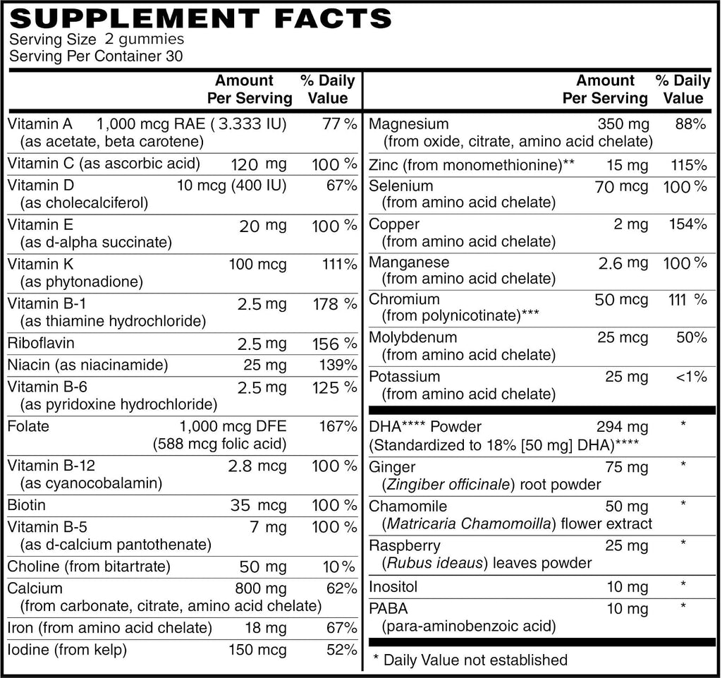 easy-to-take prenatal vitamin gummies
