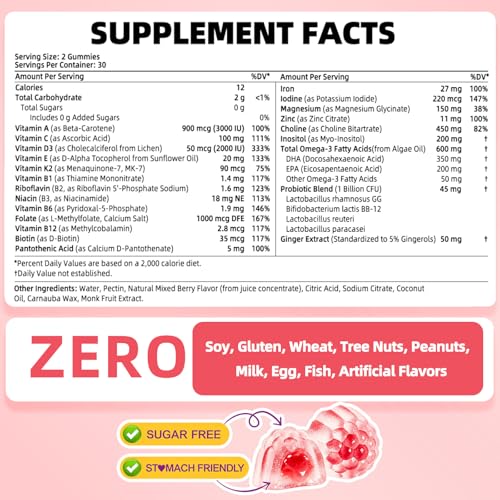 Easy-to-take prenatal vitamin gummies
