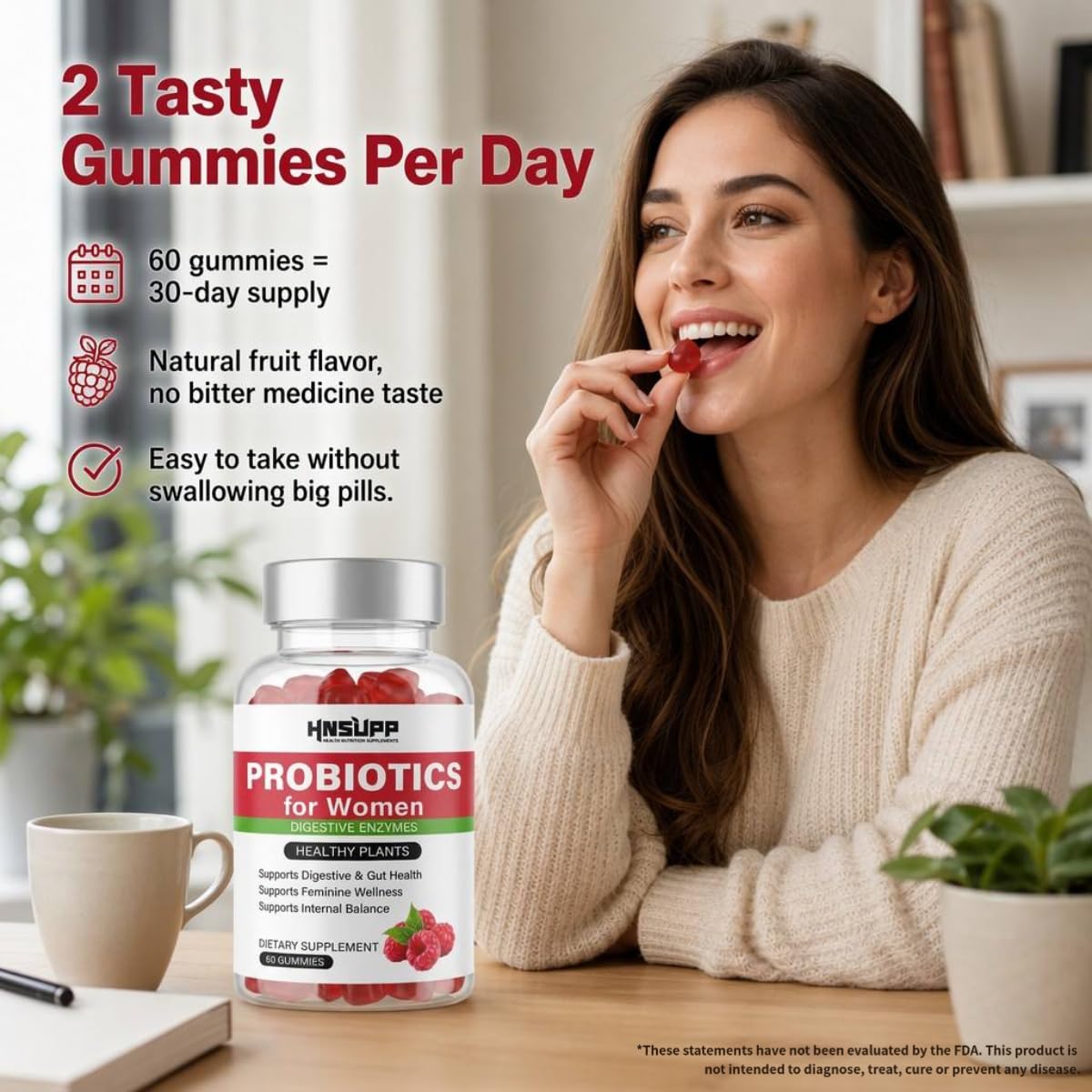 easy-to-take probiotic gummies for women